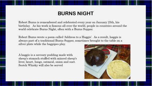 Robert Burns and Burns Night- Lesson -Assembly Presentation | Teaching ...