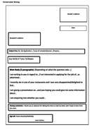 Formal Letter Template | Teaching Resources