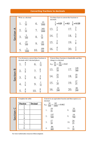 Decimals Year 6 Spring Block 1 Week 2 | Teaching Resources