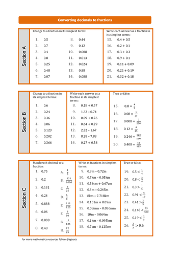 Decimals Year 6 Spring Block 1 Week 2 | Teaching Resources