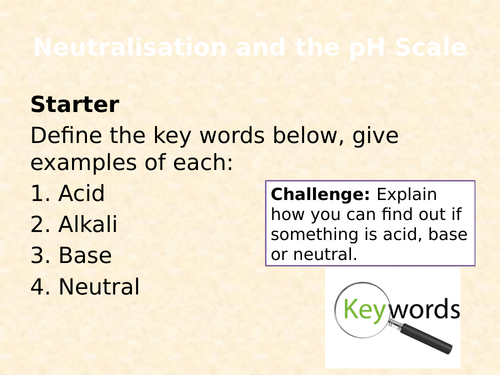 AQA Chemistry Topic 5: Neutralisation and the pH scale | Teaching Resources