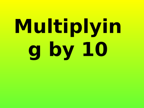 Multiplying and dividing by 10, 100 and 1000 - starter activity or ...