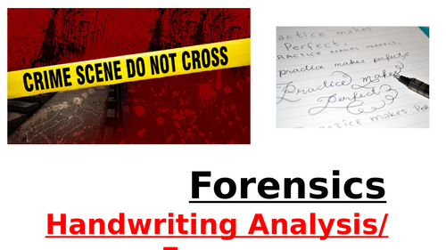 CSI Handwriting (handwriting analysis with crime theme) | Teaching ...