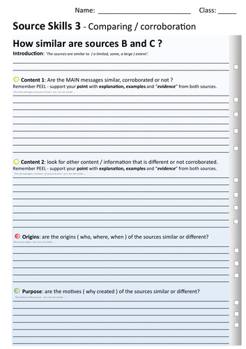Source collections + helpful student friendly templates | Teaching ...