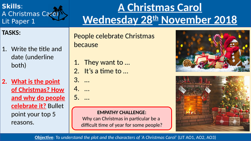 A Christmas Carol - Lesson 01 - Introduction | Teaching Resources
