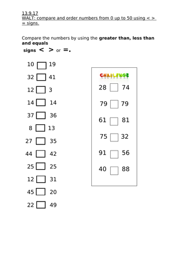 Year 2 Maths: Order and compare 2-digit numbers up to 100 | Teaching ...