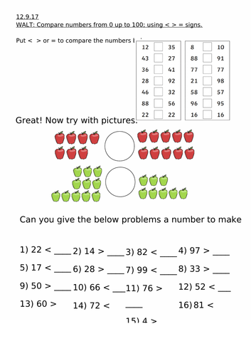 Year 2 Maths: Order and compare 2-digit numbers up to 100 | Teaching ...