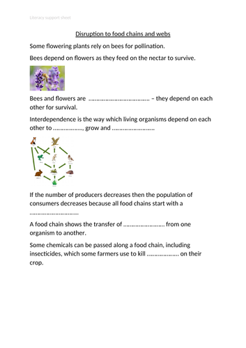Disruption to food chains and webs Activate AQA KS3 Year 7 full lesson ...