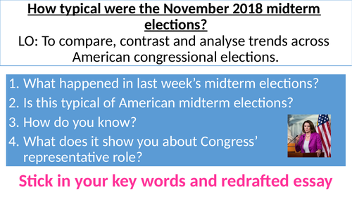 US Congress lessons: Edexcel A Level Politics (paper 3 comparative ...
