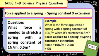 140 KS4 GCSE AQA Physics (Science) Equation Practice Questions ...