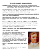 Oliver Cromwell: Hero or Villain? | Teaching Resources