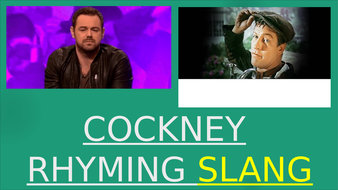 Cockney Rhyming Slang LESSON | Teaching Resources