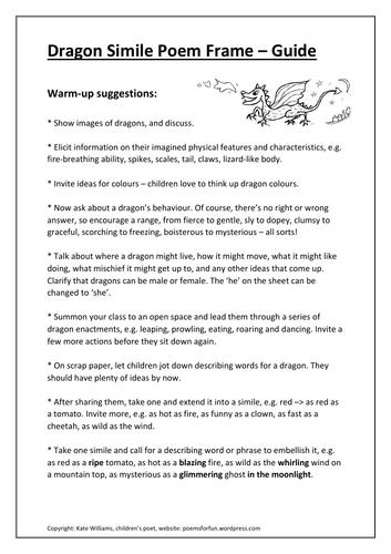 Dragon Writing Fun, Guided | Teaching Resources