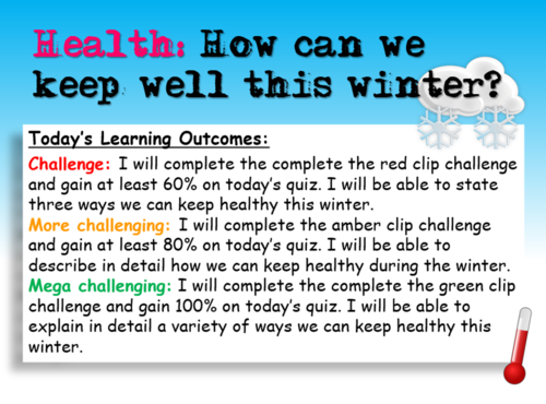 Keeping Healthy in Winter | Teaching Resources