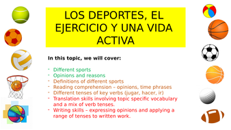 GCSE Spanish: Los Deportes (Sports) | Teaching Resources
