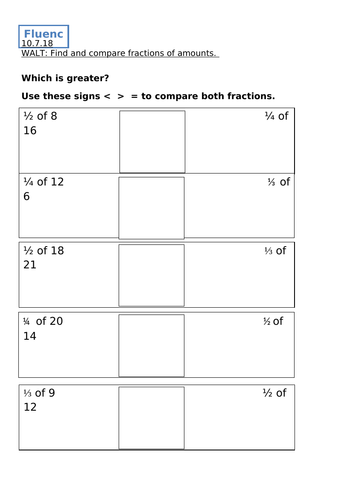 Year 2 Maths: Find a fraction of an amount / quantity | Teaching Resources