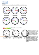 Year 2 Maths: Tell the time to the nearest 15 minute interval ...
