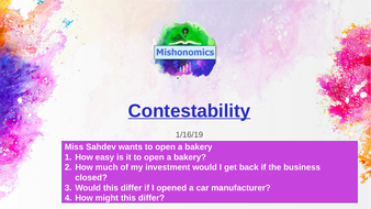 Contestability: A Level Economics | Teaching Resources