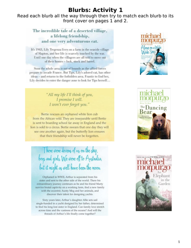 Blurbs: What are they and why do books have them? | Teaching Resources
