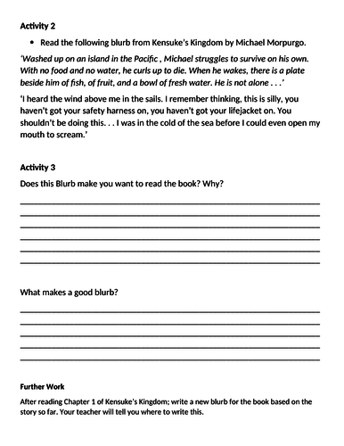 Blurbs: What are they and why do books have them? | Teaching Resources