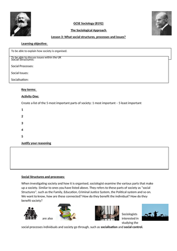 Introduction to AQA GCSE Sociology - The sociological approach ...