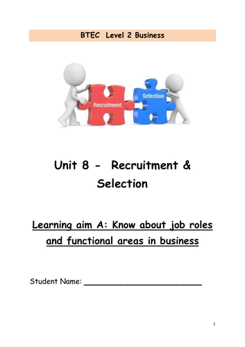 BTEC Level 2 Business Unit 8 Recruitment & Selection Learning aim A ... BTEC Level 2 Business Unit 8 Recruitment & Selection Learning aim A ...