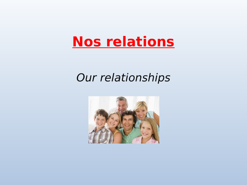 GCSE French Les relations en famille | Teaching Resources