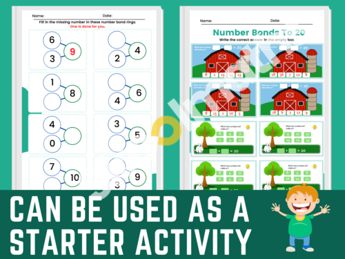 Free Number Bonds Worksheet For Year 1 | Teaching Resources
