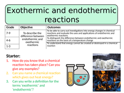 NEW AQA GCSE (2016) Chemistry - Endothermic and Exothermic Reactions ...
