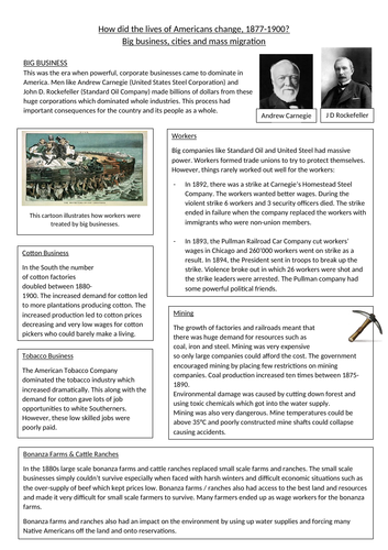 OCR SHP GCSE 9-1 History: How did big business affect the lives of ...