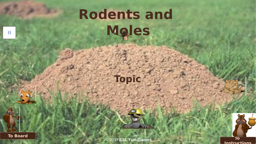 Rodents and Moles English PowerPoint Game Template | Teaching Resources