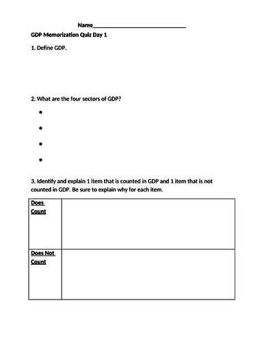 Jr/Sr High School Macroeconomics | Teaching Resources