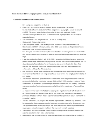GCSE OCR GCSE Media Studies Radio 1 Live Lounge Case Study | Teaching ... GCSE OCR GCSE Media Studies Radio 1 Live Lounge Case Study | Teaching ...