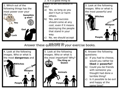 Macbeth: Act 1 for Lower Ability | Teaching Resources