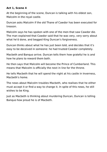 Macbeth Act 1 For Lower Ability Teaching Resources