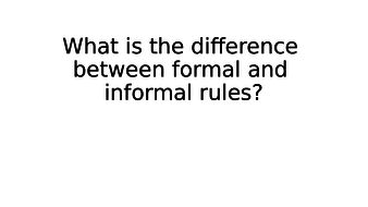 Crime and Deviance: formal and informal rules | Teaching Resources
