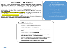 Functionalism and Crime | Teaching Resources