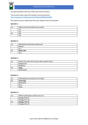 Complete Lesson - Introduction to Scratch | Teaching Resources