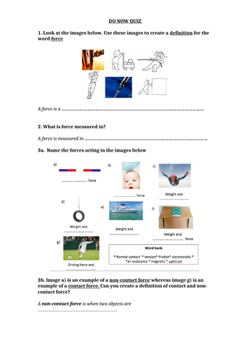 GCSE Physics: Forces, Mass and Weight | Teaching Resources