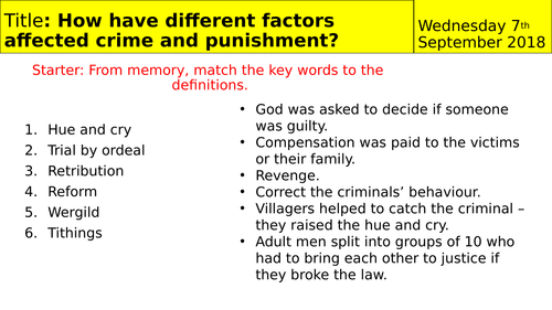 Factors effecting crime and punishment | Teaching Resources