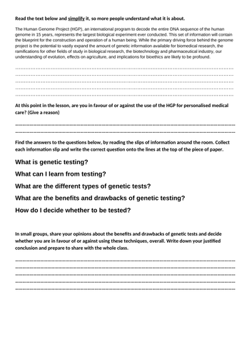 Human Genome Project-applications-stretch and challenge activities ...