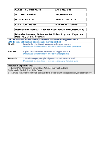 Football Lesson Plans and Tournament | Teaching Resources
