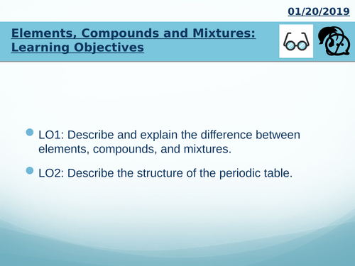 KS3/KS4 Year 8 Science Chemistry Elements Compounds and Mixtures Full ...