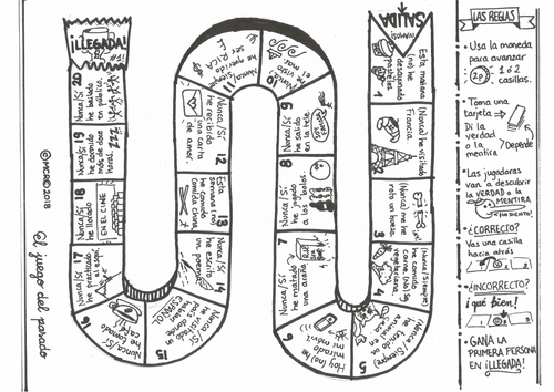 GCSE Spanish 9-1 Grammar Board Game - Present Perfect - El juego del ...