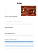 Athletics Non Participant Worksheets PE | Teaching Resources