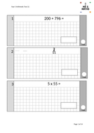 Year 5 Arithmetic Test 1 (with answers) | Teaching Resources