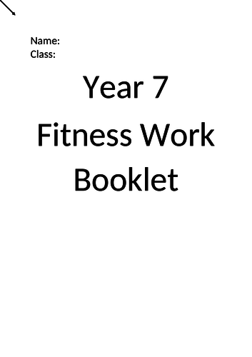 KS3 Fitness Booklet- Year 7 | Teaching Resources