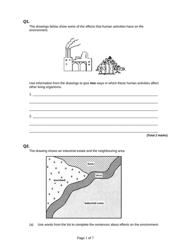 KS4 AQA GCSE Biology (Science) Waste Management Lesson & Activities ...