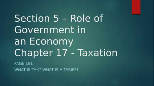 CIE Economics Section 1, 2, 3, 4, 5, 6, 7 and 8 PowerPoint and Lesson ...