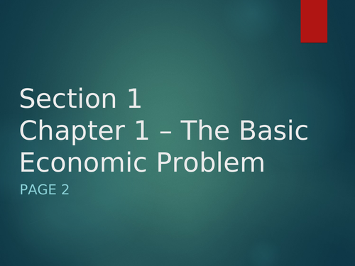 CIE Economics Section 1, 2, 3, 4, 5, 6, 7 and 8 PowerPoint and Lesson ...